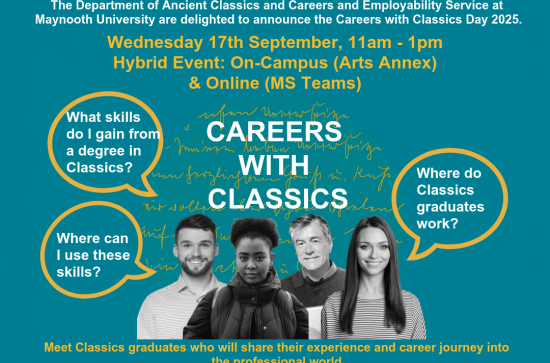 Save the date! You are invited to the Careers with Classics 2025 | Maynooth University